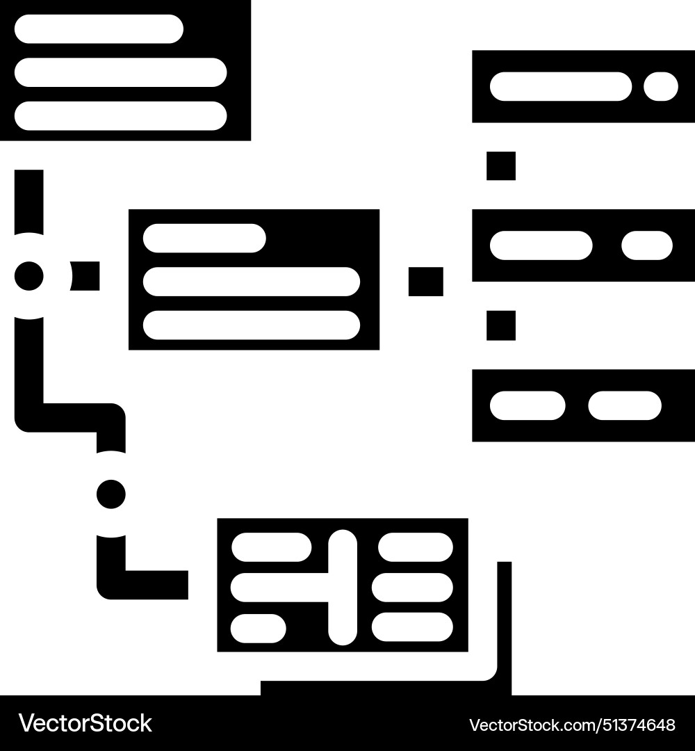 Uml Diagrams Analyst Glyph Icon Royalty Free Vector Image