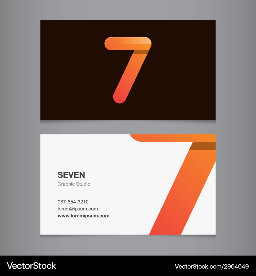 Business card number 7 Royalty Free Vector Image