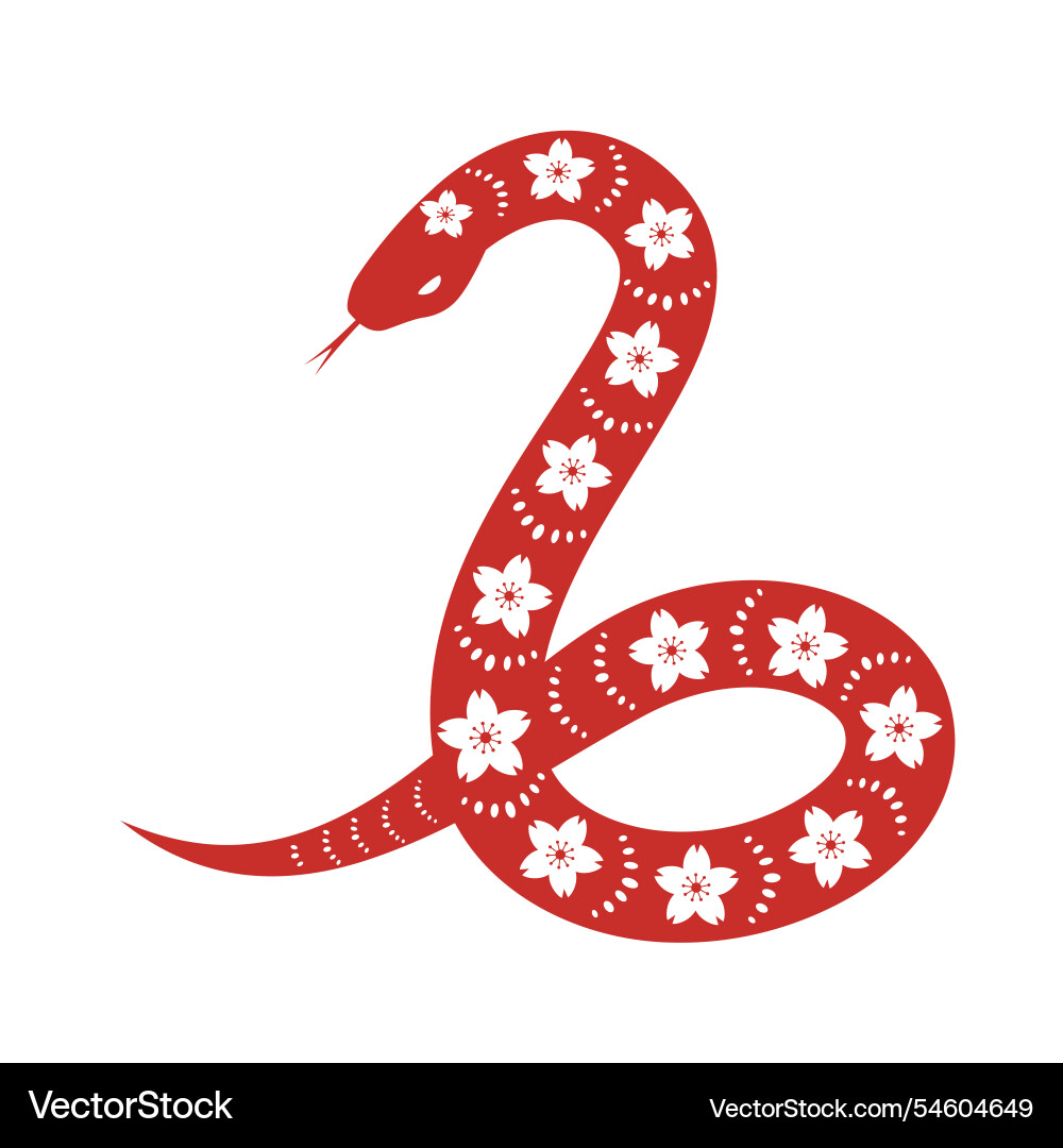 Chinese twisted snake Royalty Free Vector Image