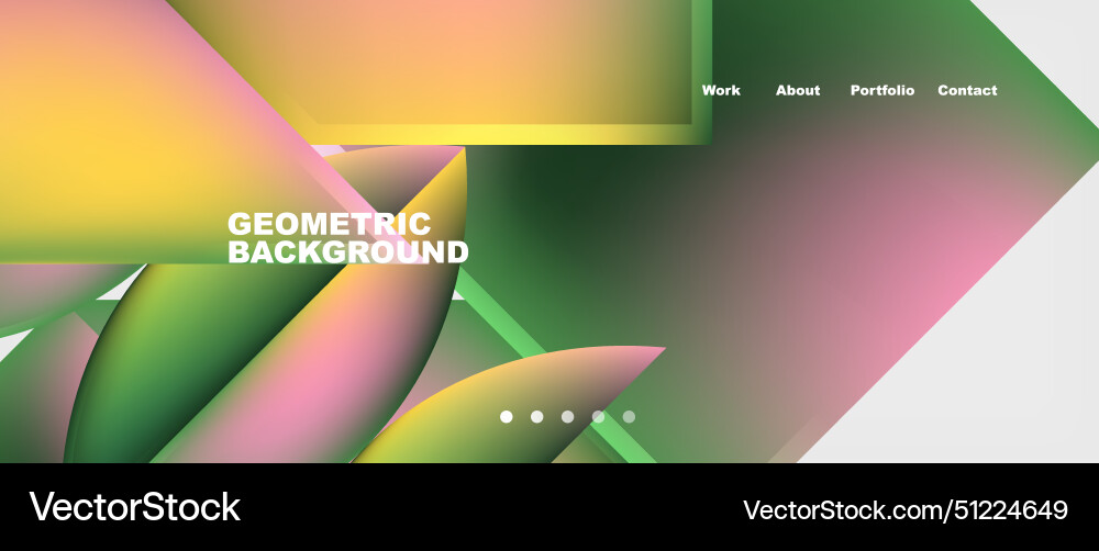 Colorful gradients with abstract geometric shapes Vector Image