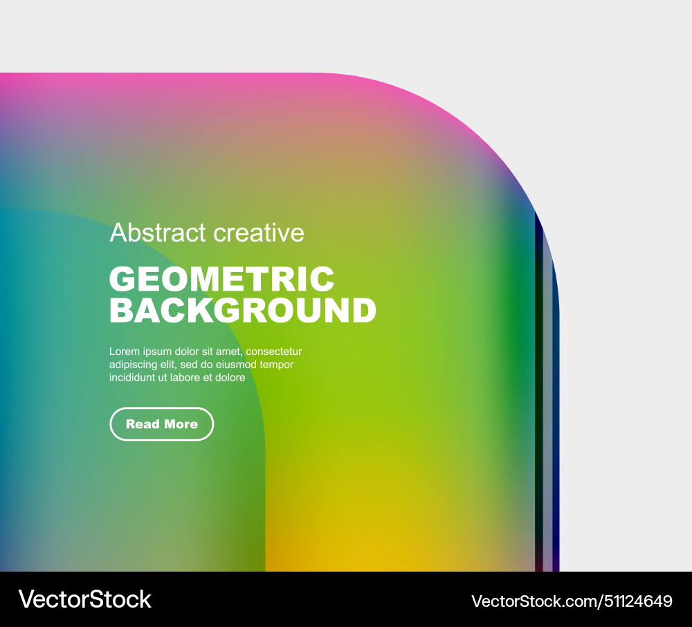 Geometric background with rainbow gradient Vector Image