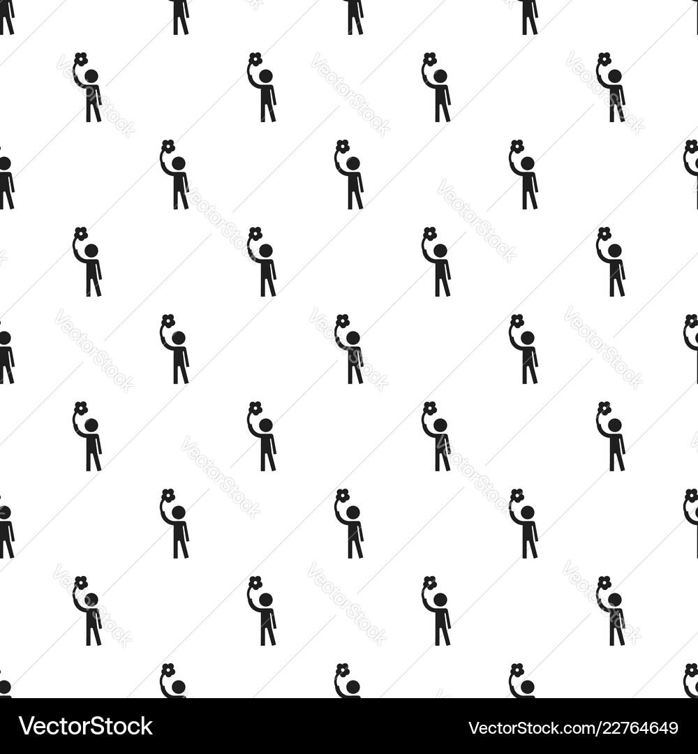 Handicap man pattern seamless Royalty Free Vector Image