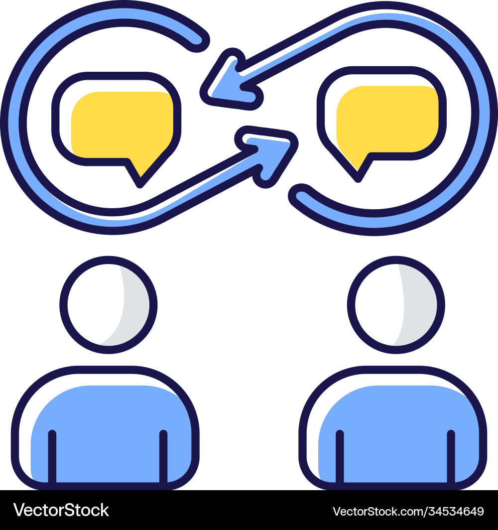 Interpersonal relationship rgb color icon Vector Image