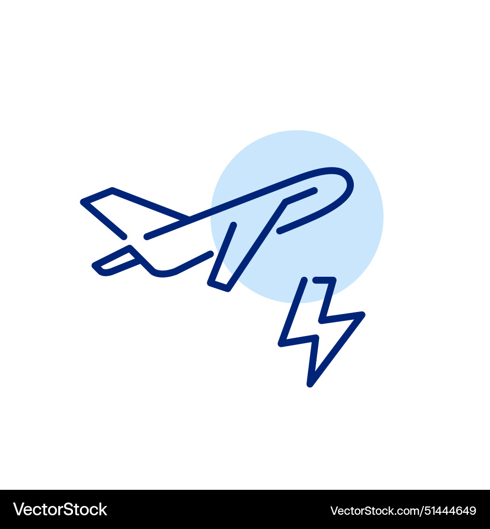 Plane Kletter- und Blitz-Elektro-Flug Lizenzfreier Vektor