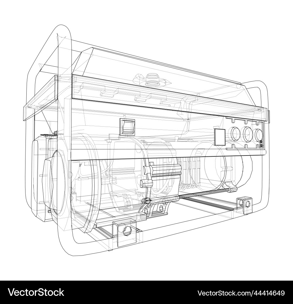 Portable electro generator Royalty Free Vector Image