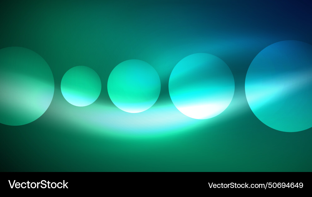 Shiny light neon bubble circles Royalty Free Vector Image