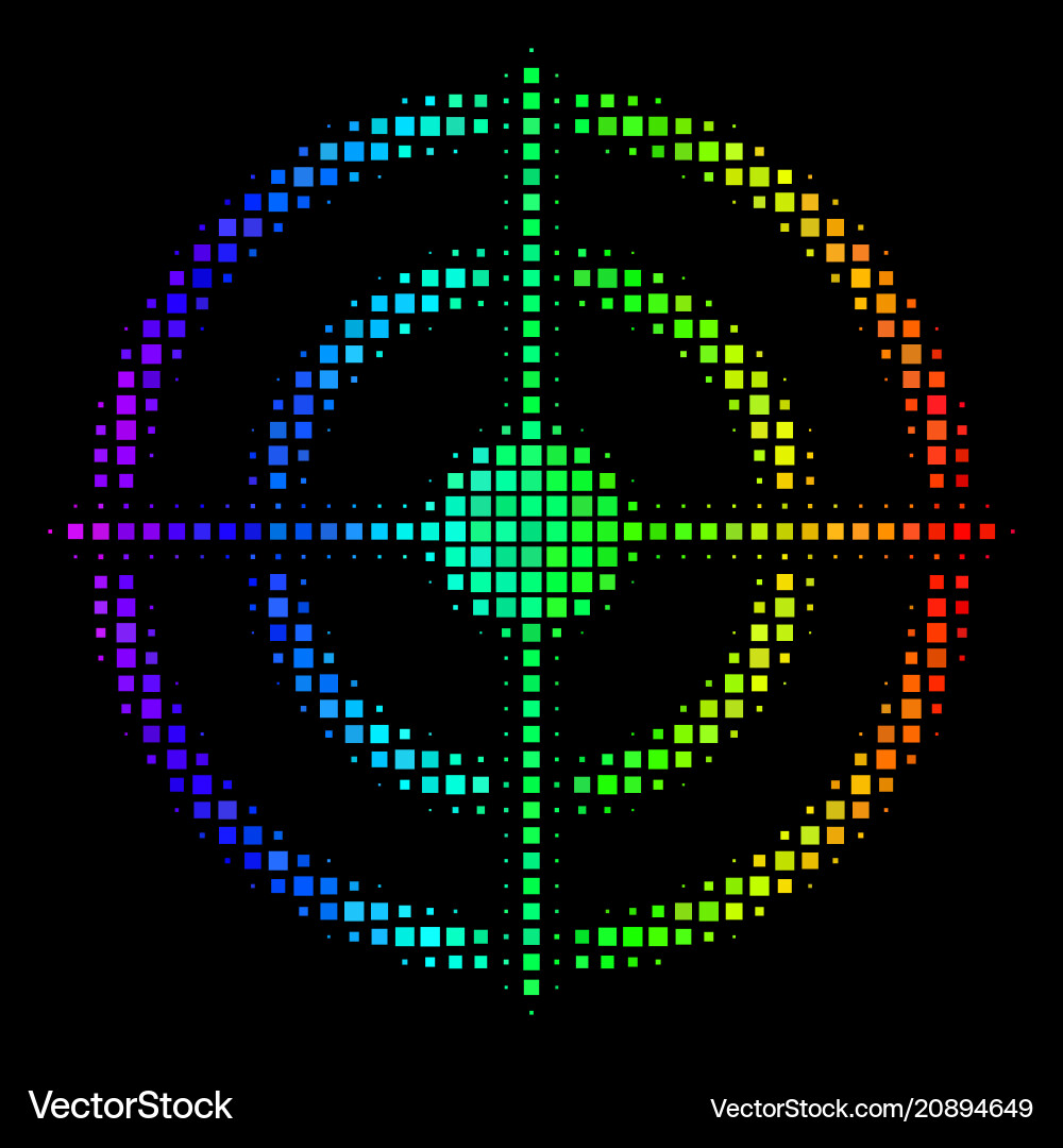 Spectral Colored Bullseye Target Royalty Free Vector Image