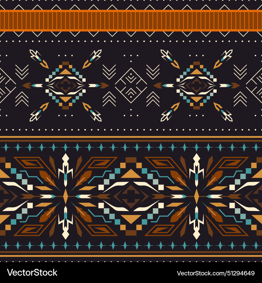 Tribal ethnic seamless pattern Royalty Free Vector Image