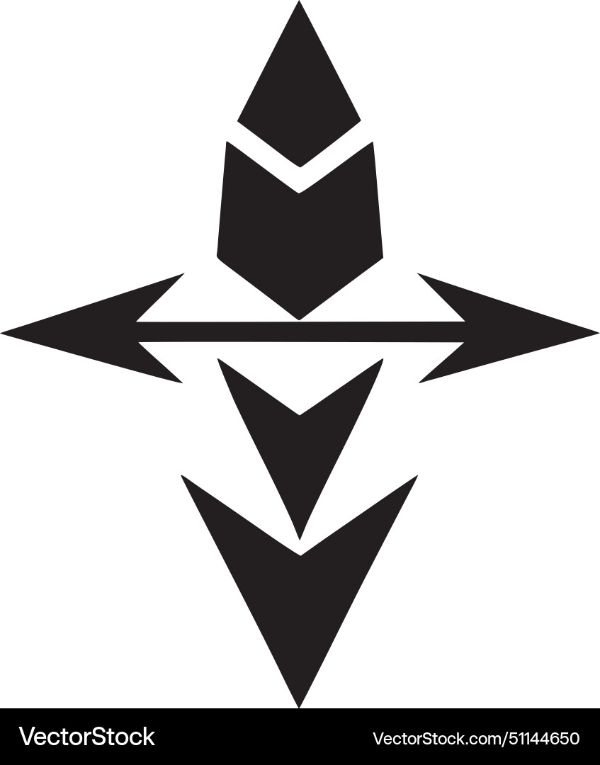 Arrow - minimalist and flat logo Royalty Free Vector Image