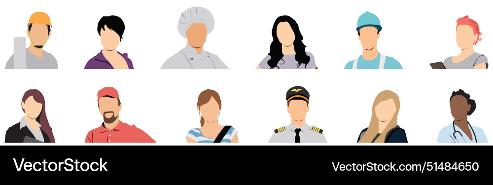 Different professionals Royalty Free Vector Image