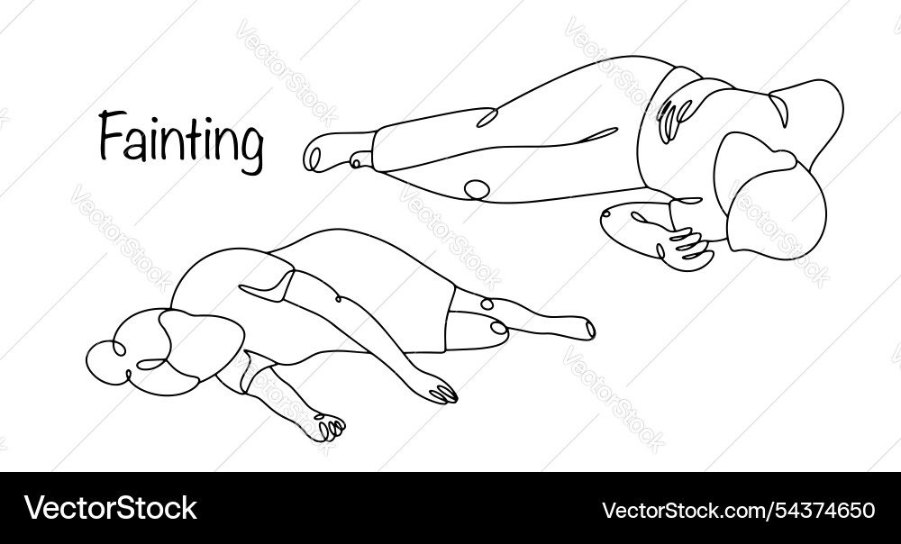 Fainting Royalty Free Vector Image - VectorStock