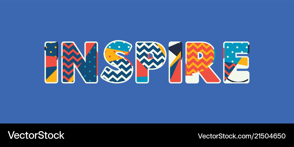 Inspire concept word art Royalty Free Vector Image