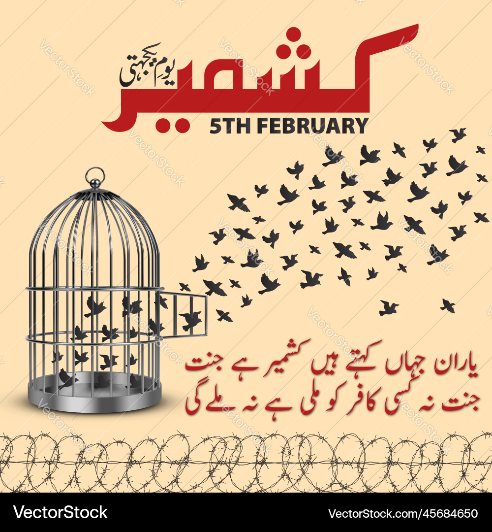 Kashmir day Royalty Free Vector Image - VectorStock