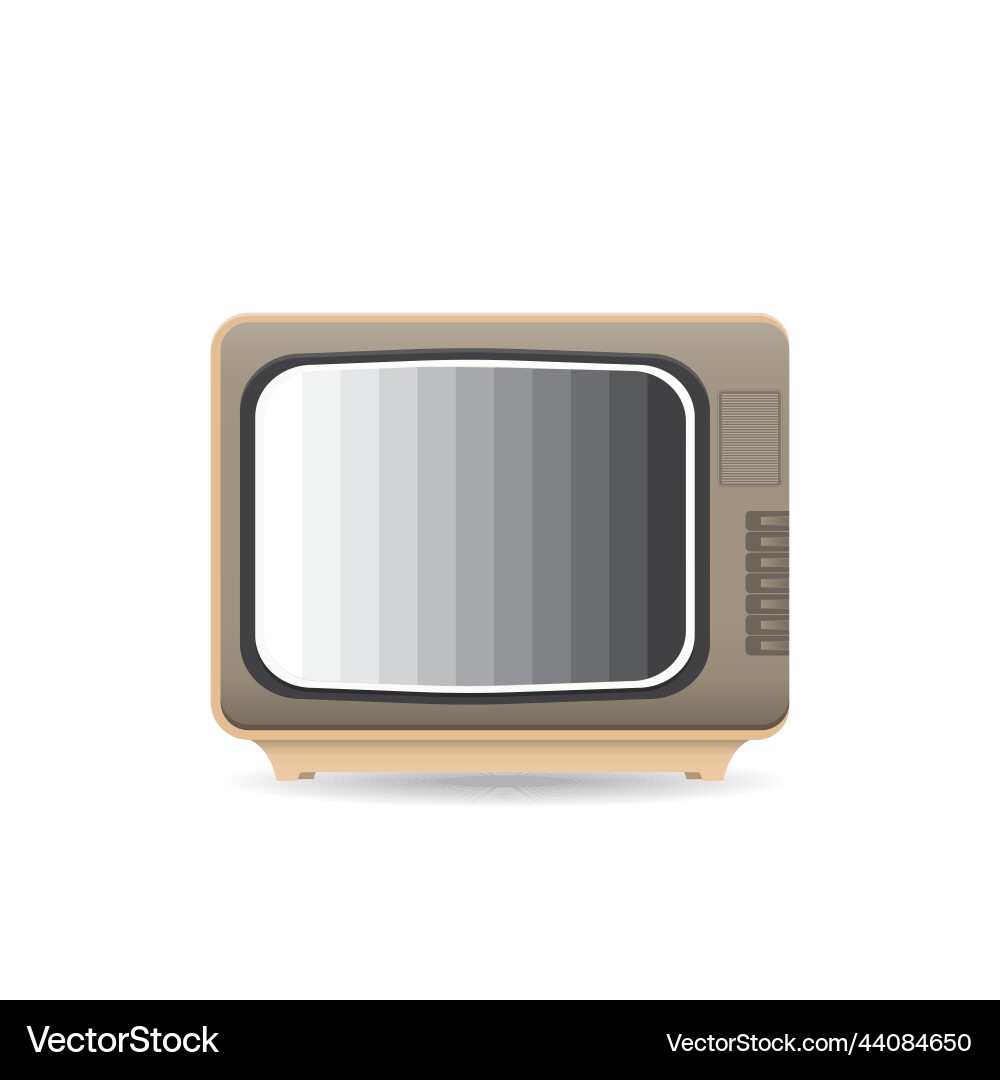 Realistic vintage tv icon Royalty Free Vector Image