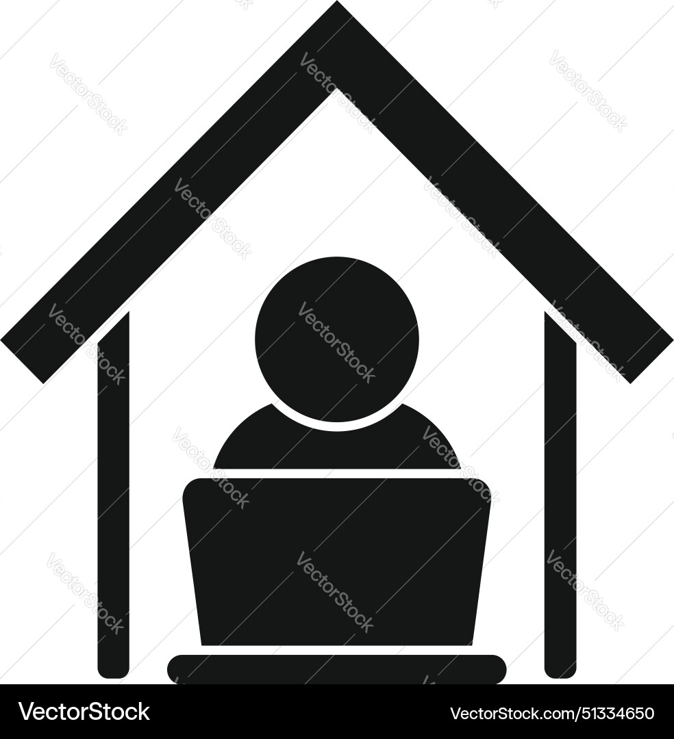 Simple black and white icon representing a person Vector Image