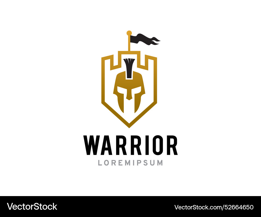 Warrior logo symbol or icon template Royalty Free Vector