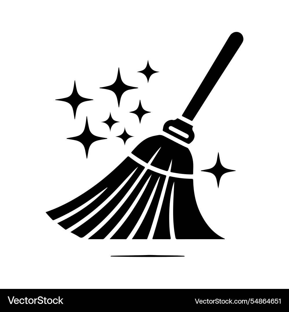 Download broom silhouette for creative designs Vector Image