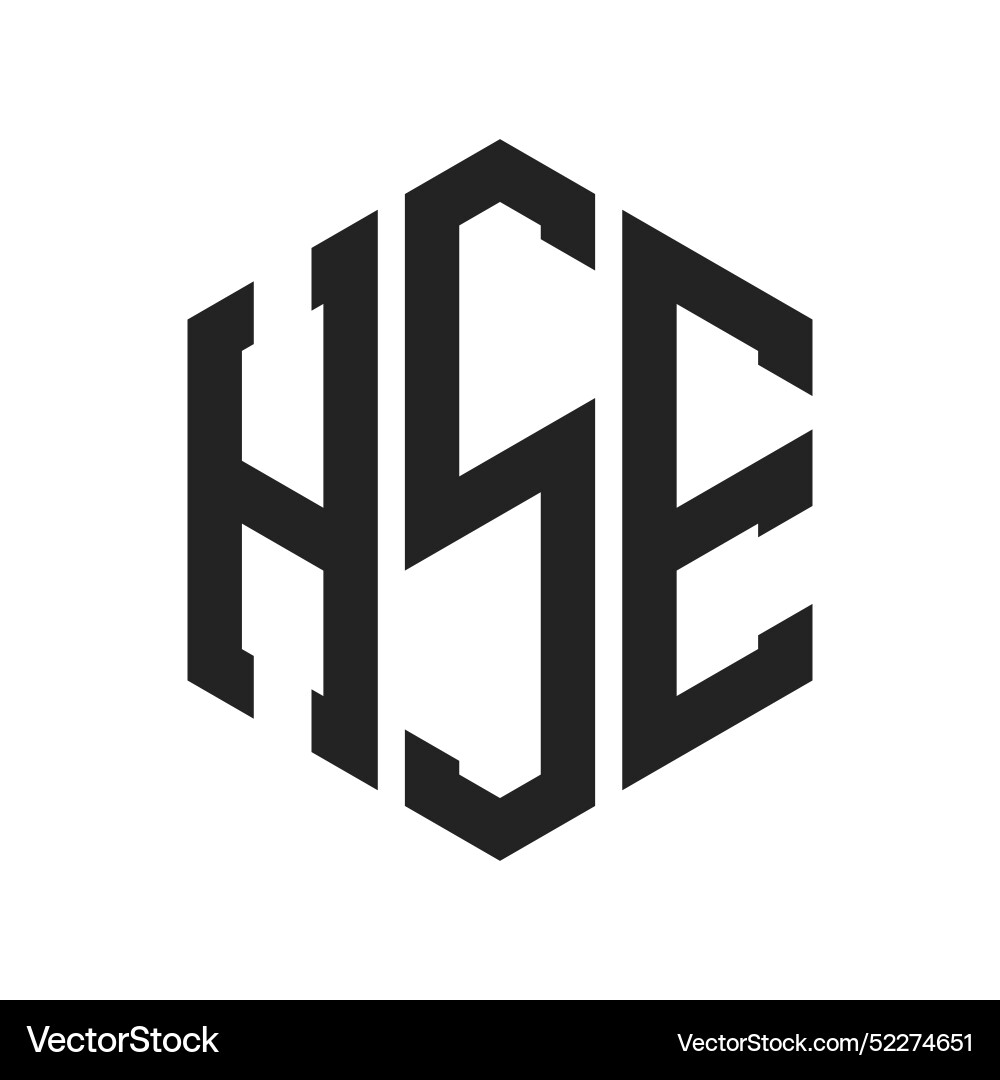 Hse logo design initial letter monogram Royalty Free Vector