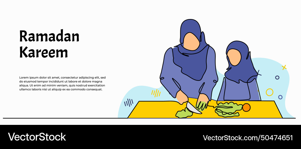 Mother and child prepare Royalty Free Vector Image