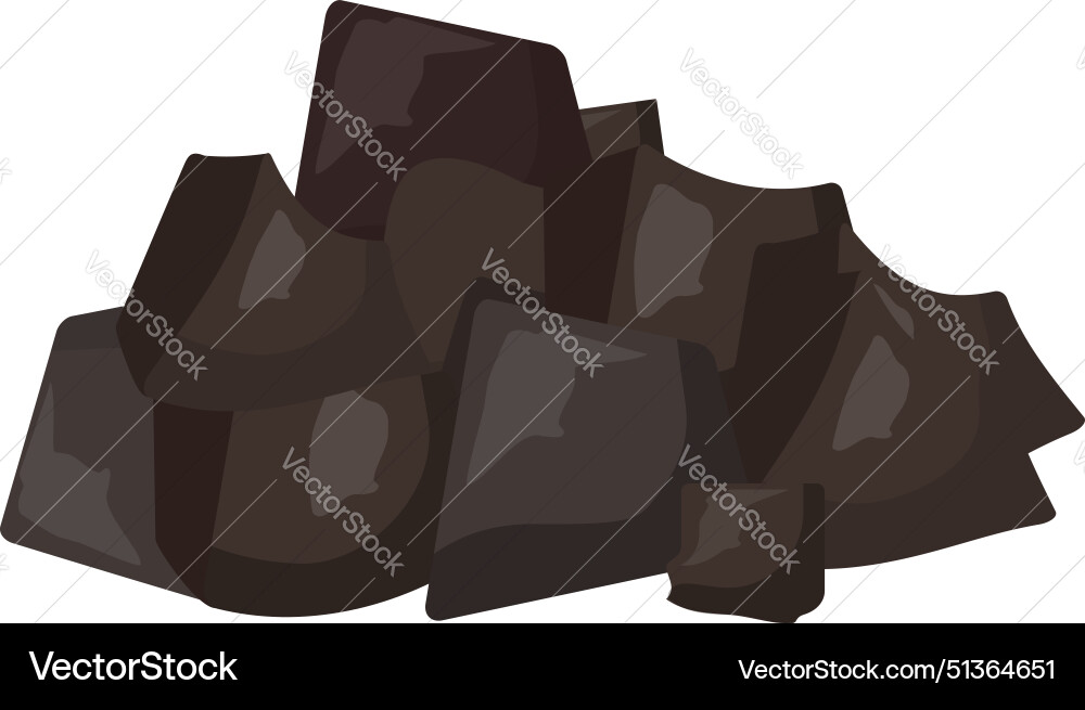 Pile of chocolate chunks Royalty Free Vector Image