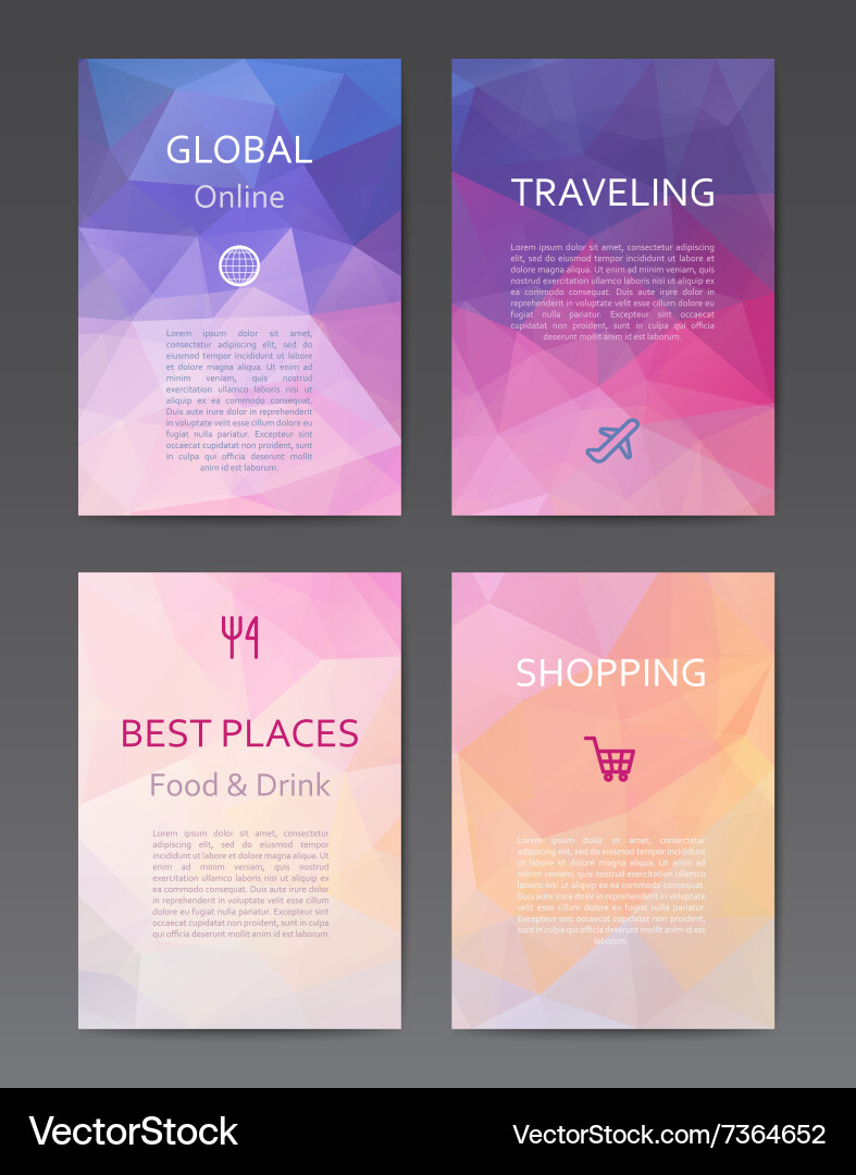 Abstract Brochure Templates Royalty Free Vector Image