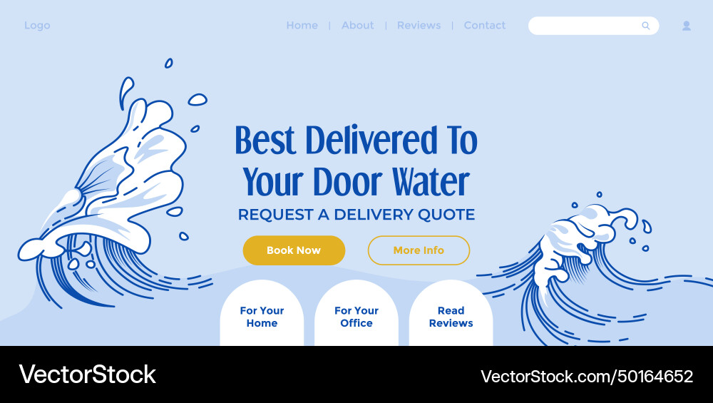 Book pure water request quick service to door Vector Image