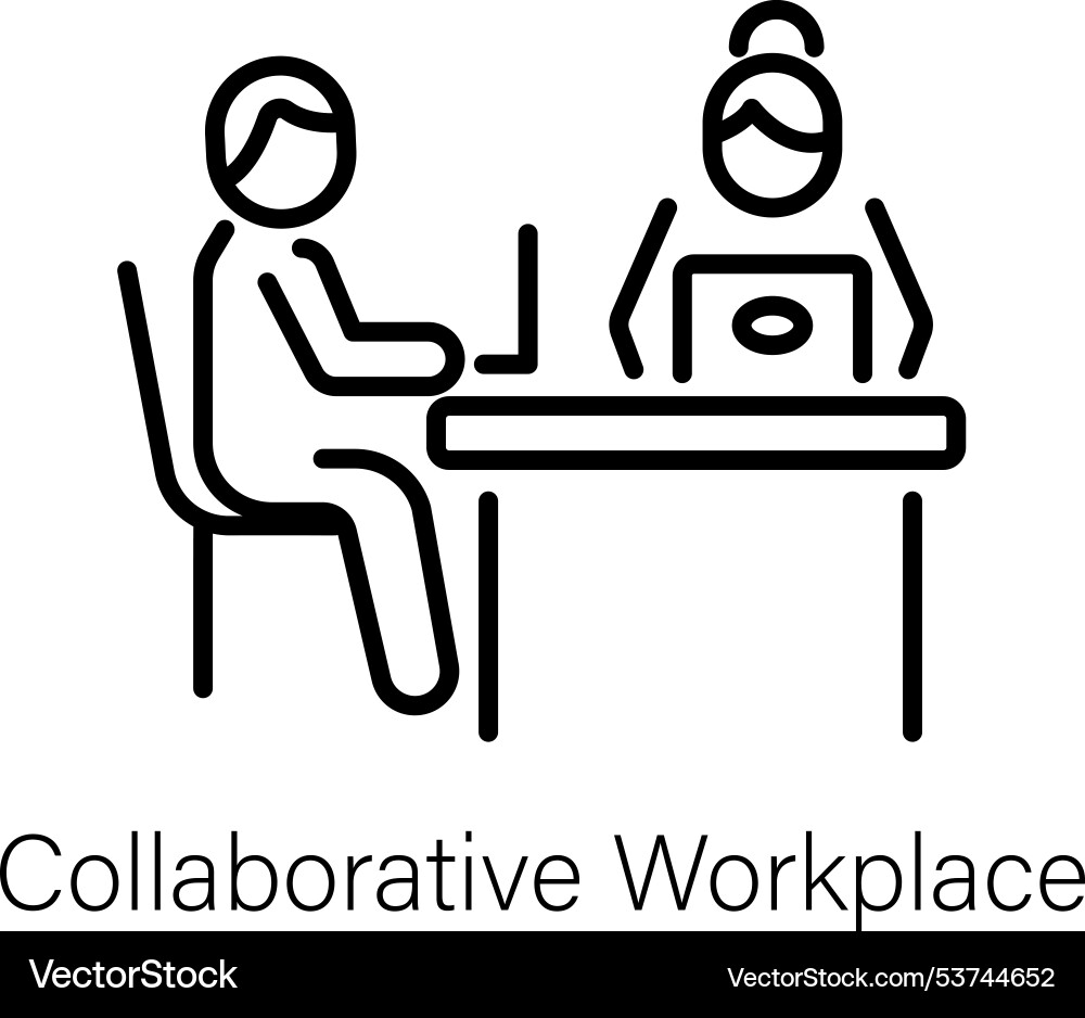 Collaborative workplace Royalty Free Vector Image