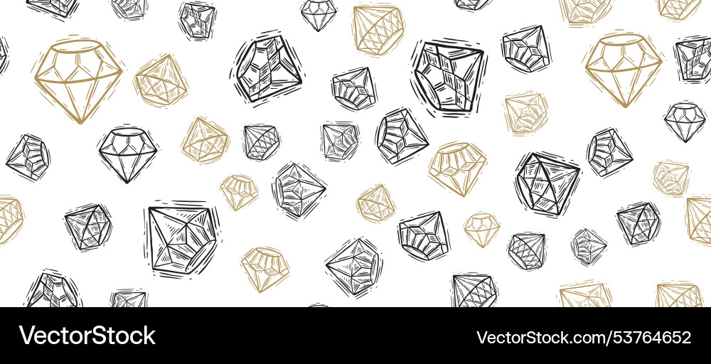Hand drawn crystal Royalty Free Vector Image - VectorStock