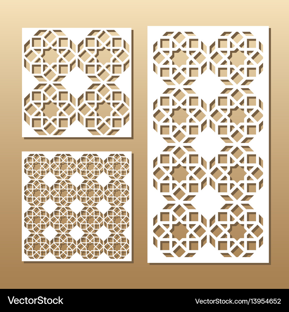Laser cut panel Royalty Free Vector Image - VectorStock