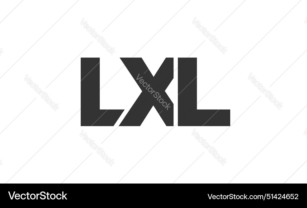 Lxl logo design template with strong and modern Vector Image