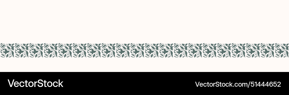 Modern border with pretty pressed floral Vector Image
