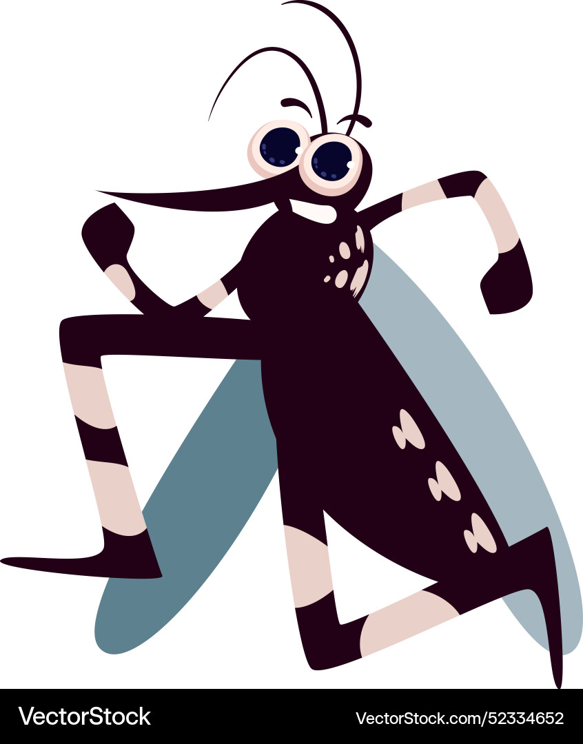Mosquito insect cartoon Royalty Free Vector Image