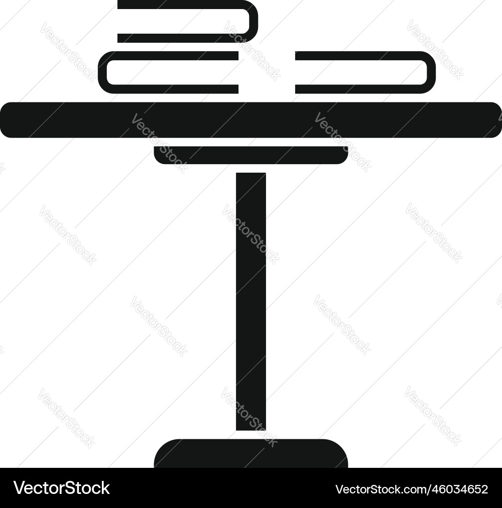 Reading book table icon simple office Royalty Free Vector