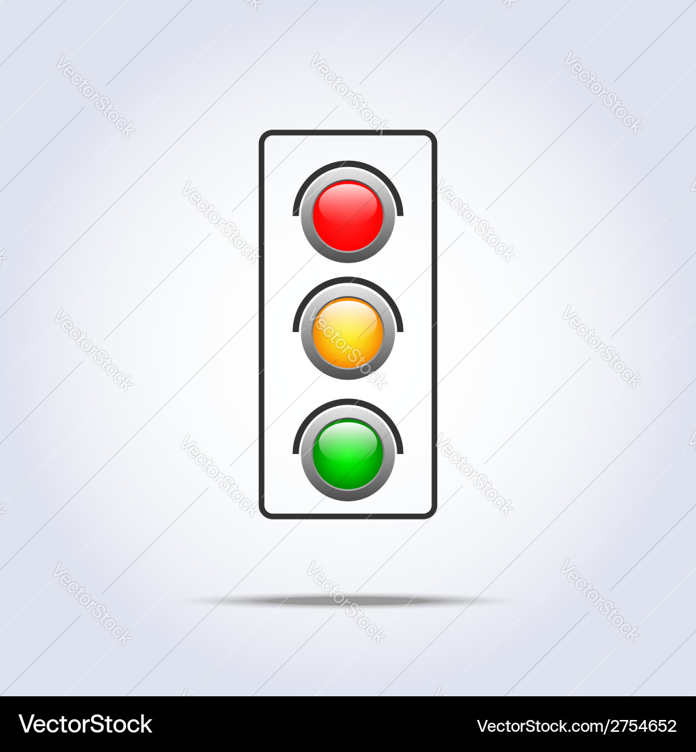 Traffic light icon one object Royalty Free Vector Image