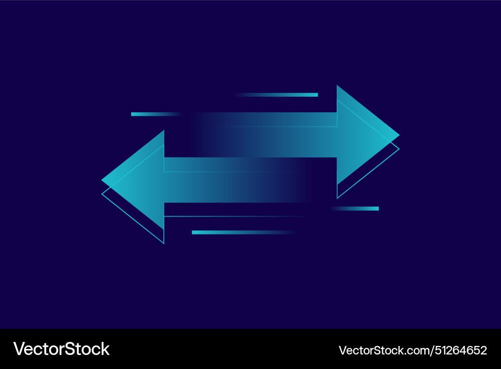 Transfer arrows design concept two Royalty Free Vector Image