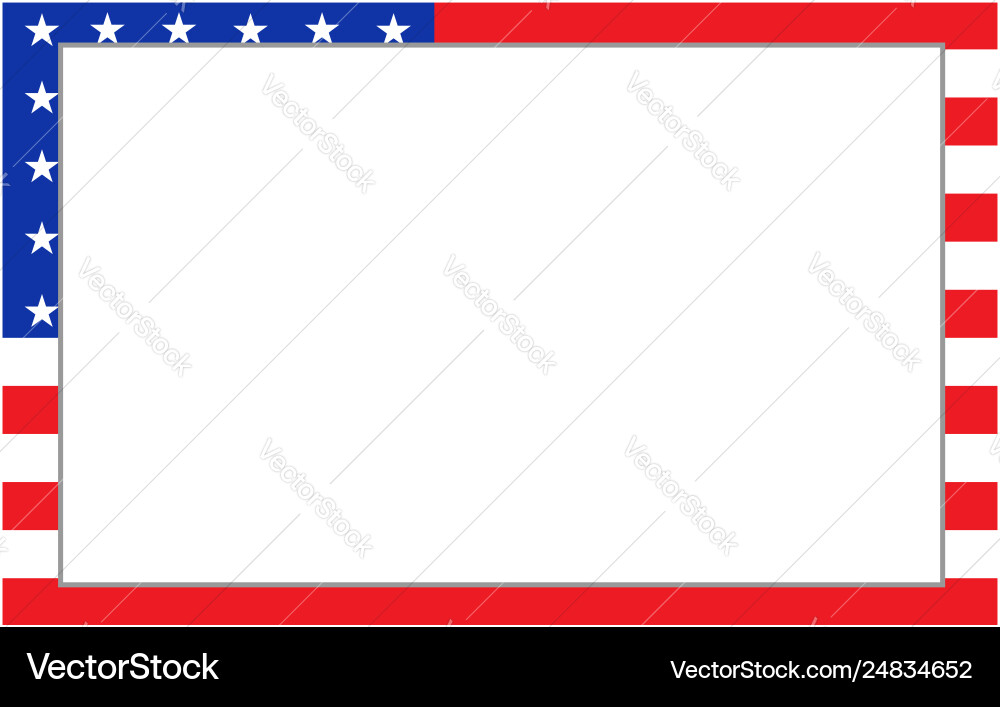 United states flag border design template Vector Image