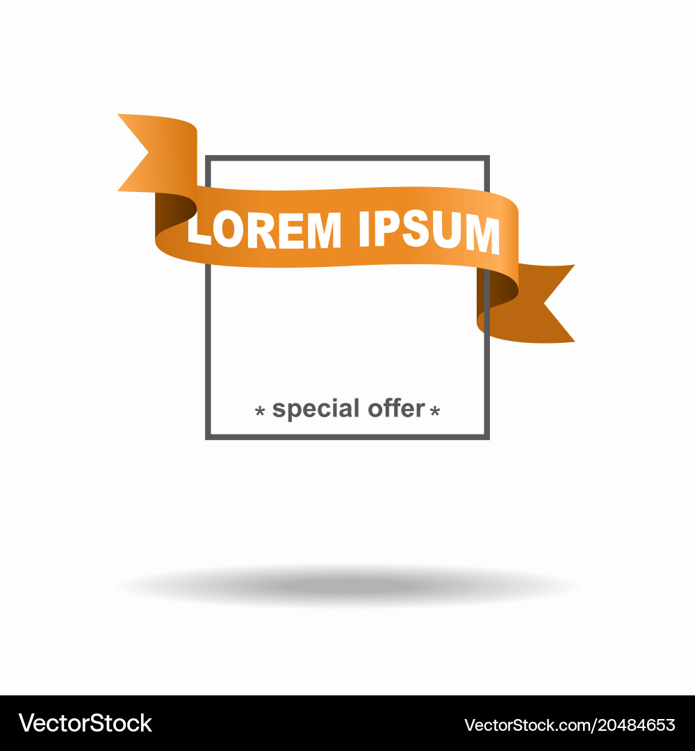 Abstract ribbon frame with place Royalty Free Vector Image