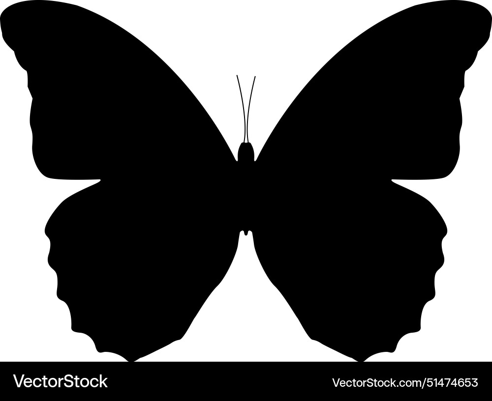 Butterfly icon silhouette insect Royalty Free Vector Image