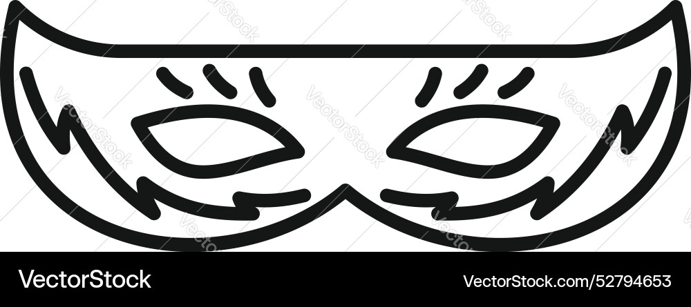 Carnival mask with feathers drawing disguise Vector Image