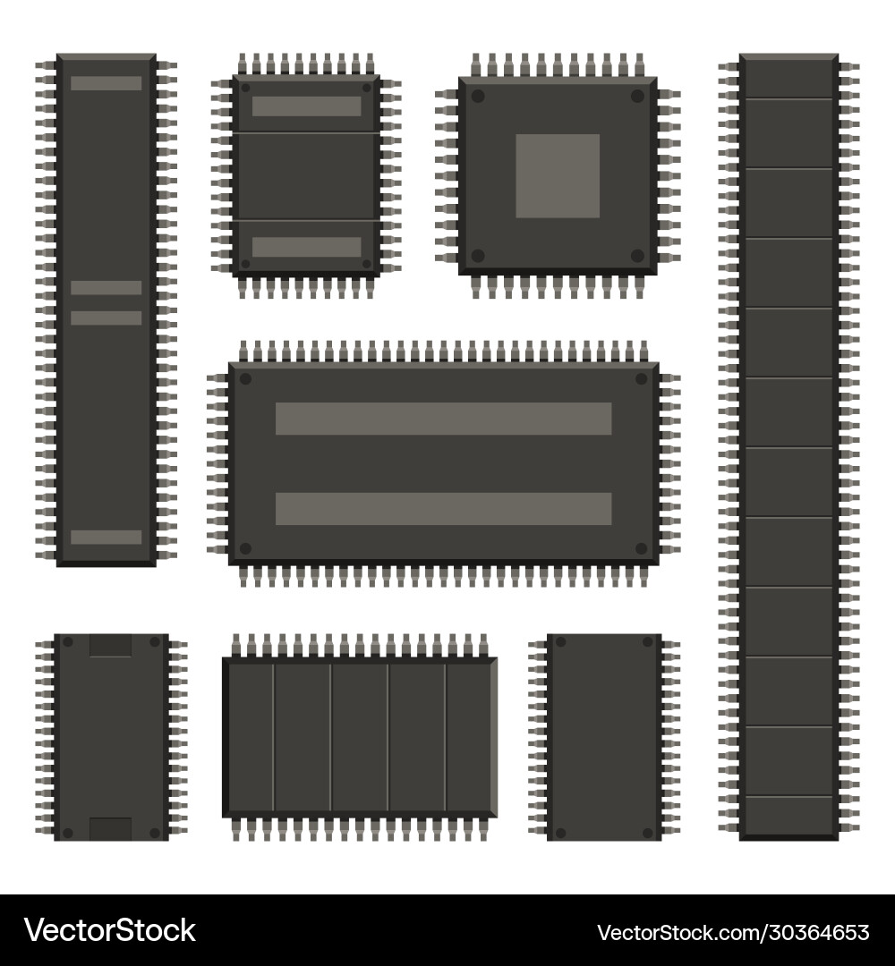 Computer chip Royalty Free Vector Image - VectorStock