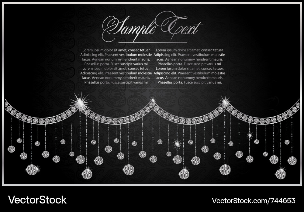 Diamond greeting card Royalty Free Vector Image