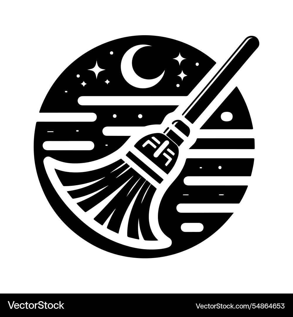 Download broom silhouette for creative designs Vector Image