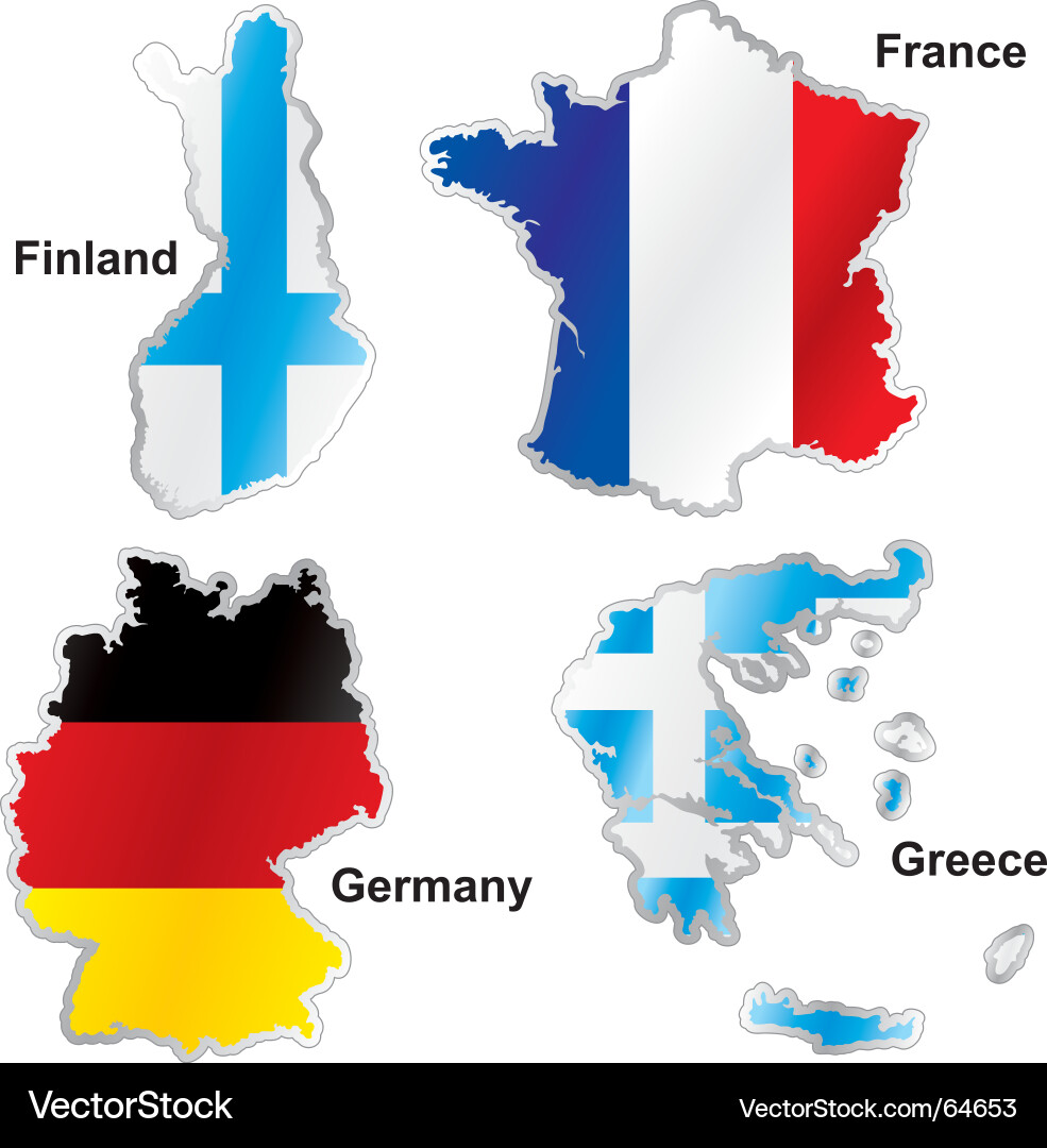 European Flags Collection Royalty Free Vector Image