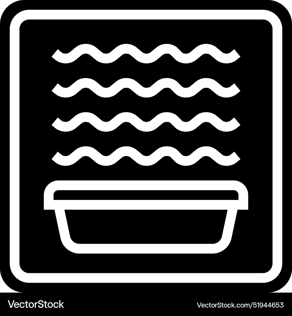 Microwave safe label product caution glyph icon Vector Image
