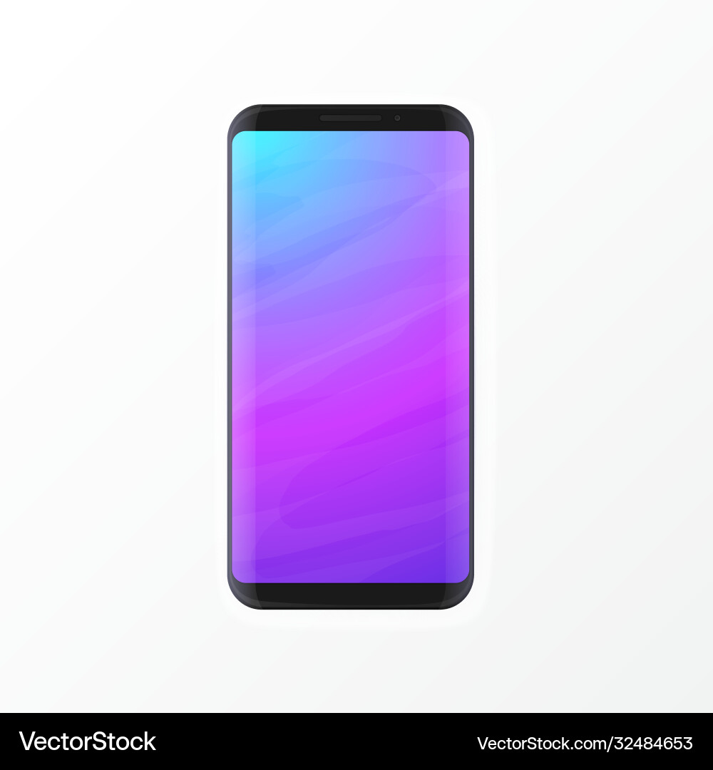 Realistic black smartphone Royalty Free Vector Image