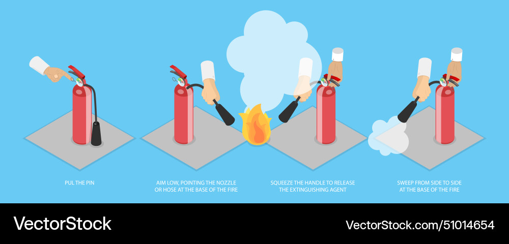 3d isometric flat of fire Royalty Free Vector Image