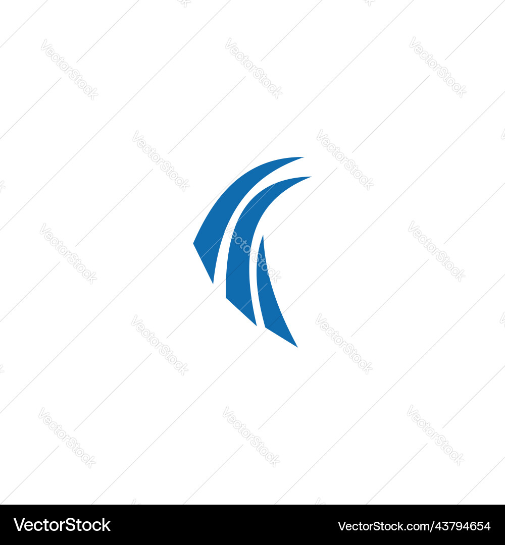 Abstract wave swoosh logo Royalty Free Vector Image