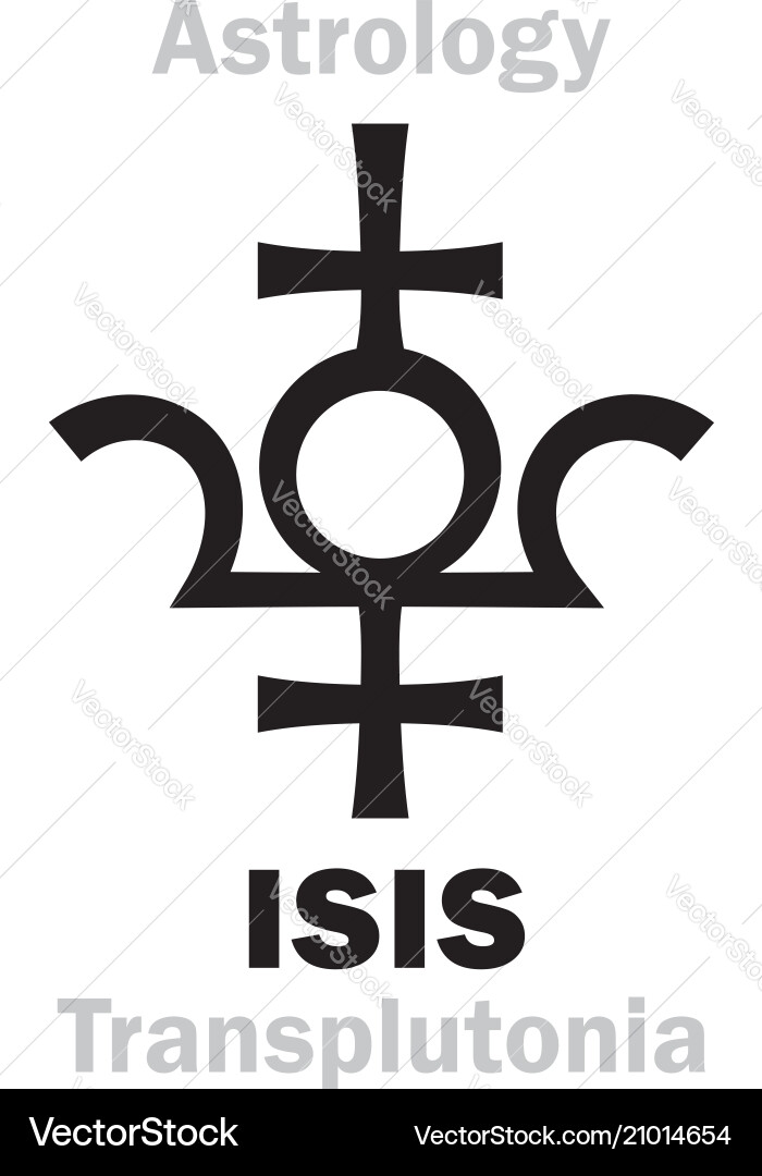 Astrology planet isis Royalty Free Vector Image