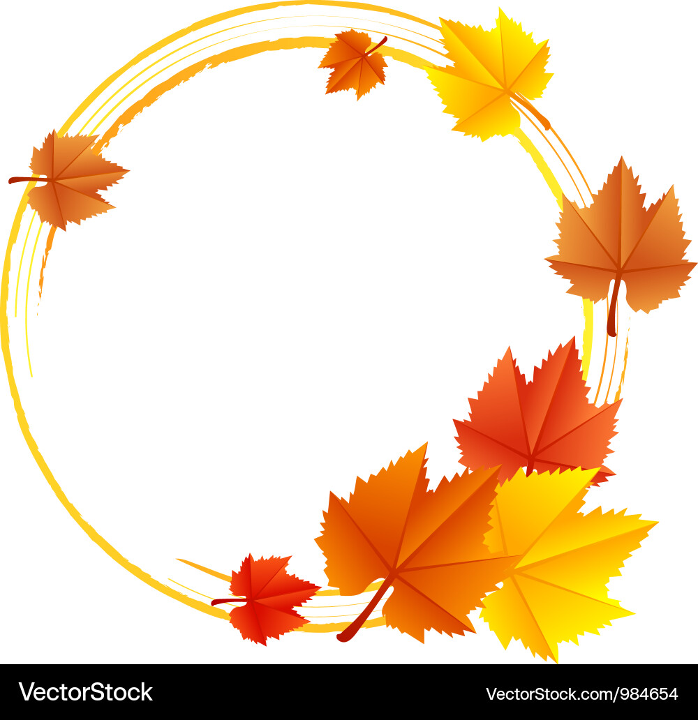 Autumn Leaf Frame Royalty Free Vector Image - VectorStock