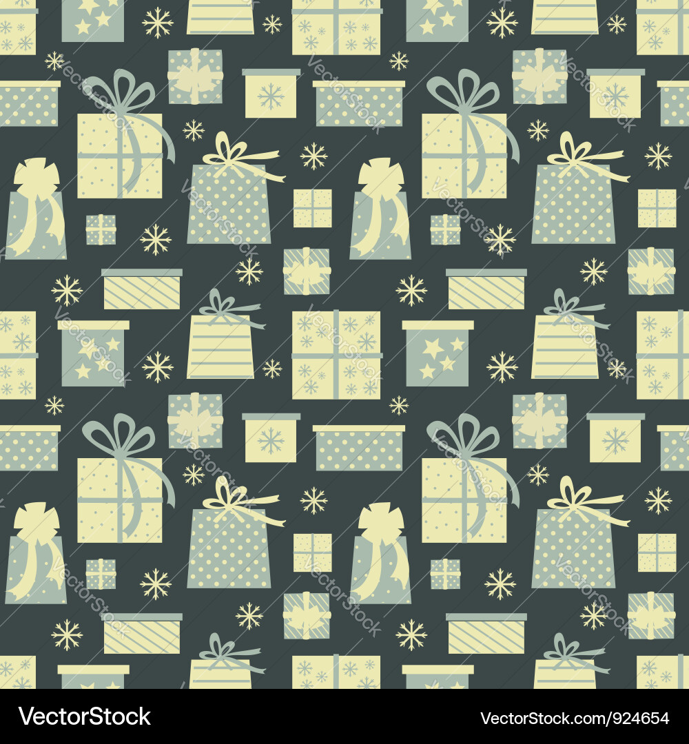 Christmas presents pattern Royalty Free Vector Image